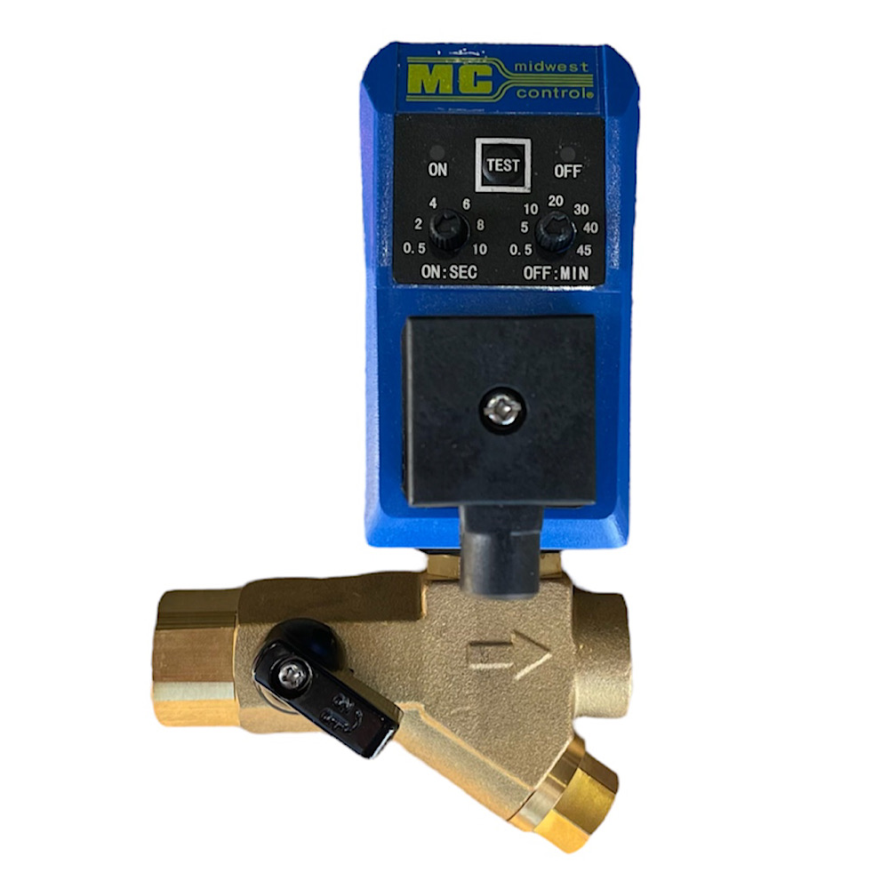 1/2" FPT Condensate Timer Drain 115V w/ Integrated Strainer & Shut Off ...